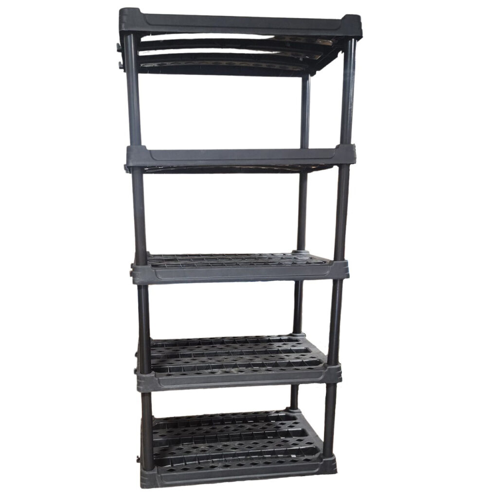 Plastic Shelving Unit 36"W x 24"D x 74"H 5-Tier Shelves