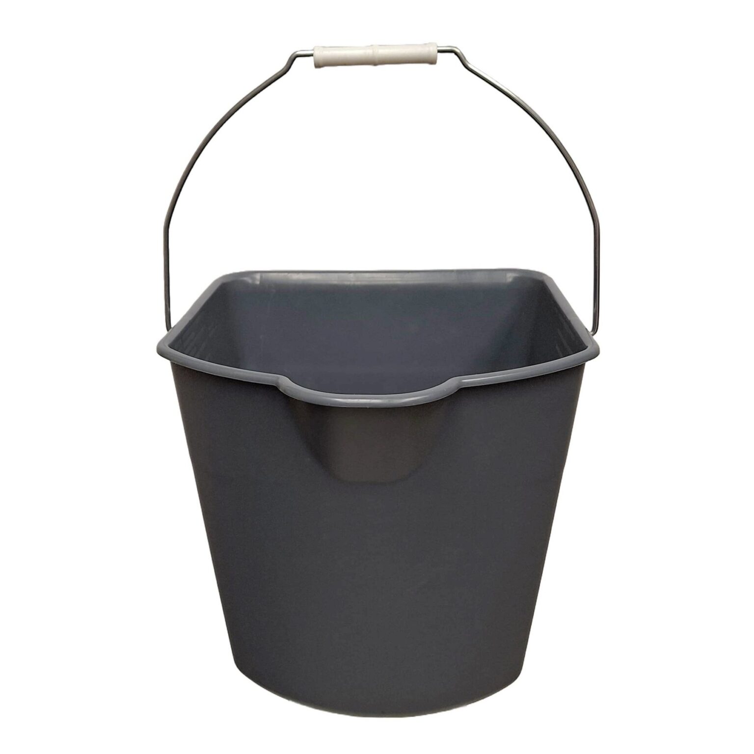 4 -Gallon Gray Plastic Bucket - Made in the USA